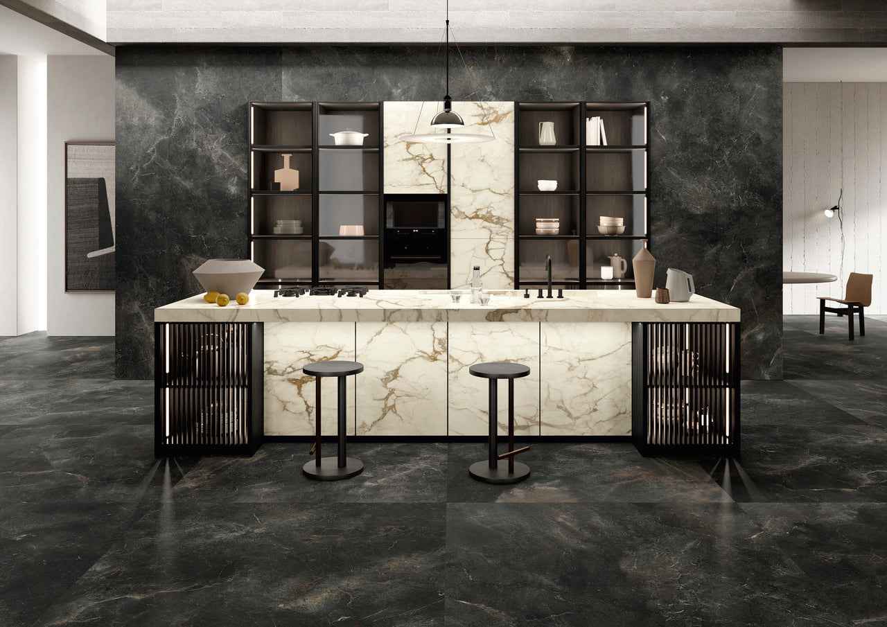 墨岩 INFINITY BLACK SOFT – 四寶閣 - 價格透明建材行 - 磁磚|水磨石|SPC|不銹鋼浴櫃